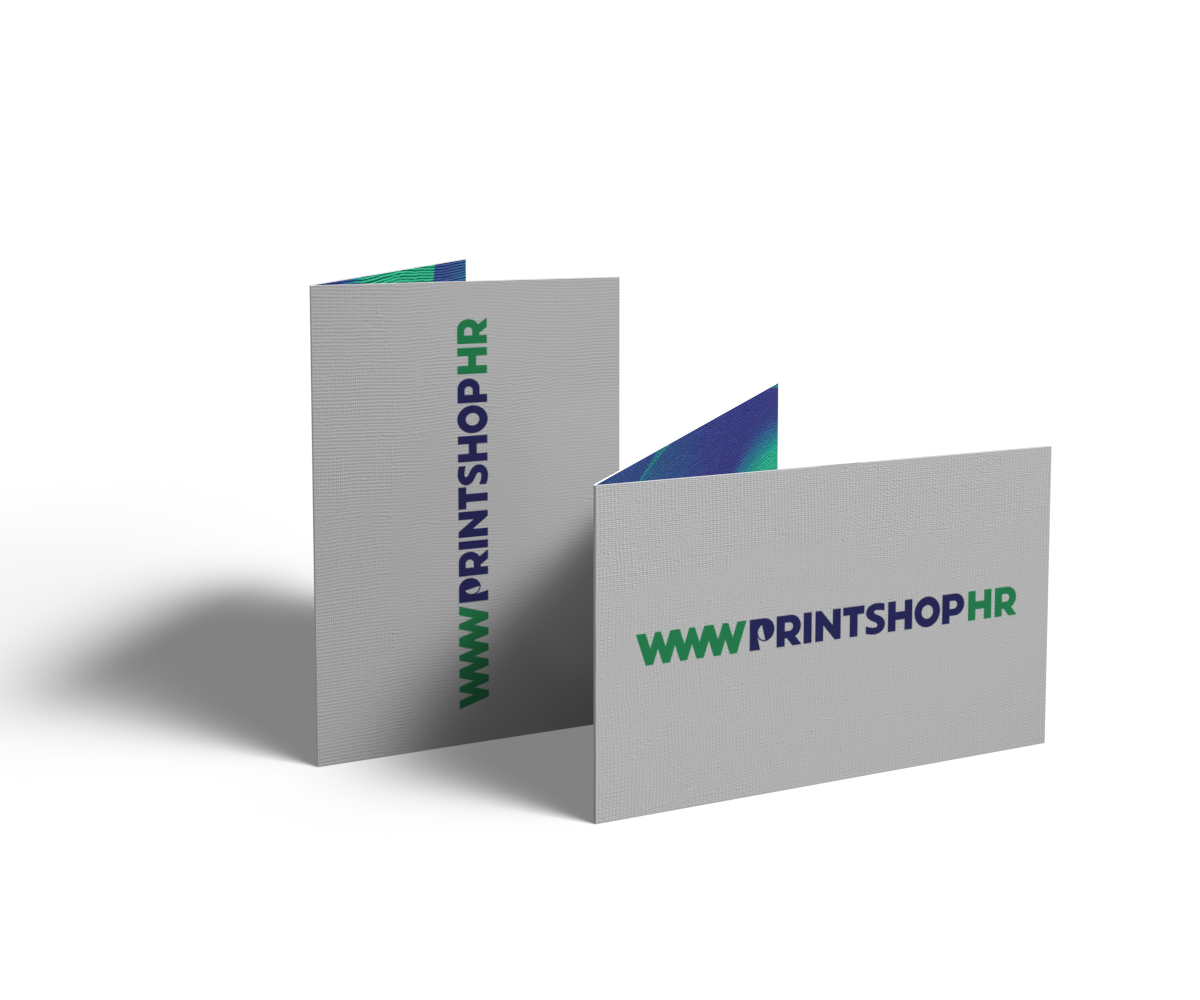 Ekološki prihvatljive presavijene posjetnice • Printshop