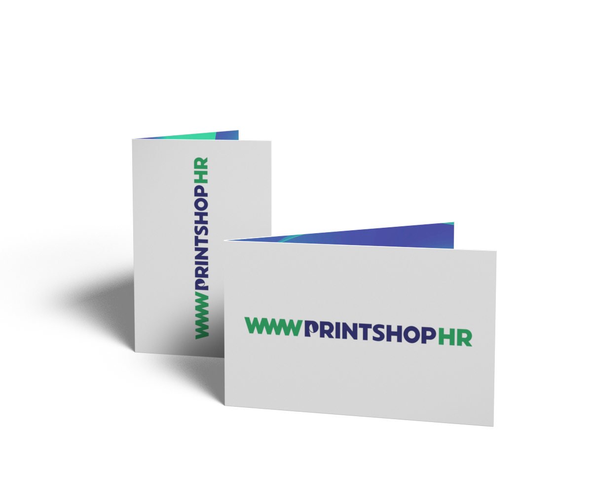 Standardne presavijene posjetnice • Printshop