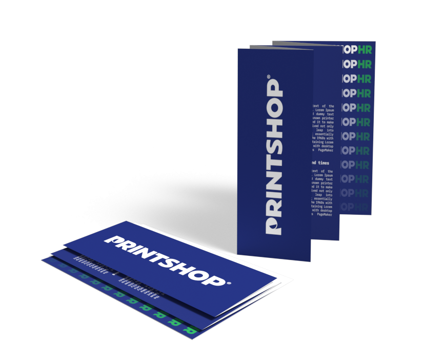 Deplijan presavijen u nejednaku harmoniku (piramida) • Printshop